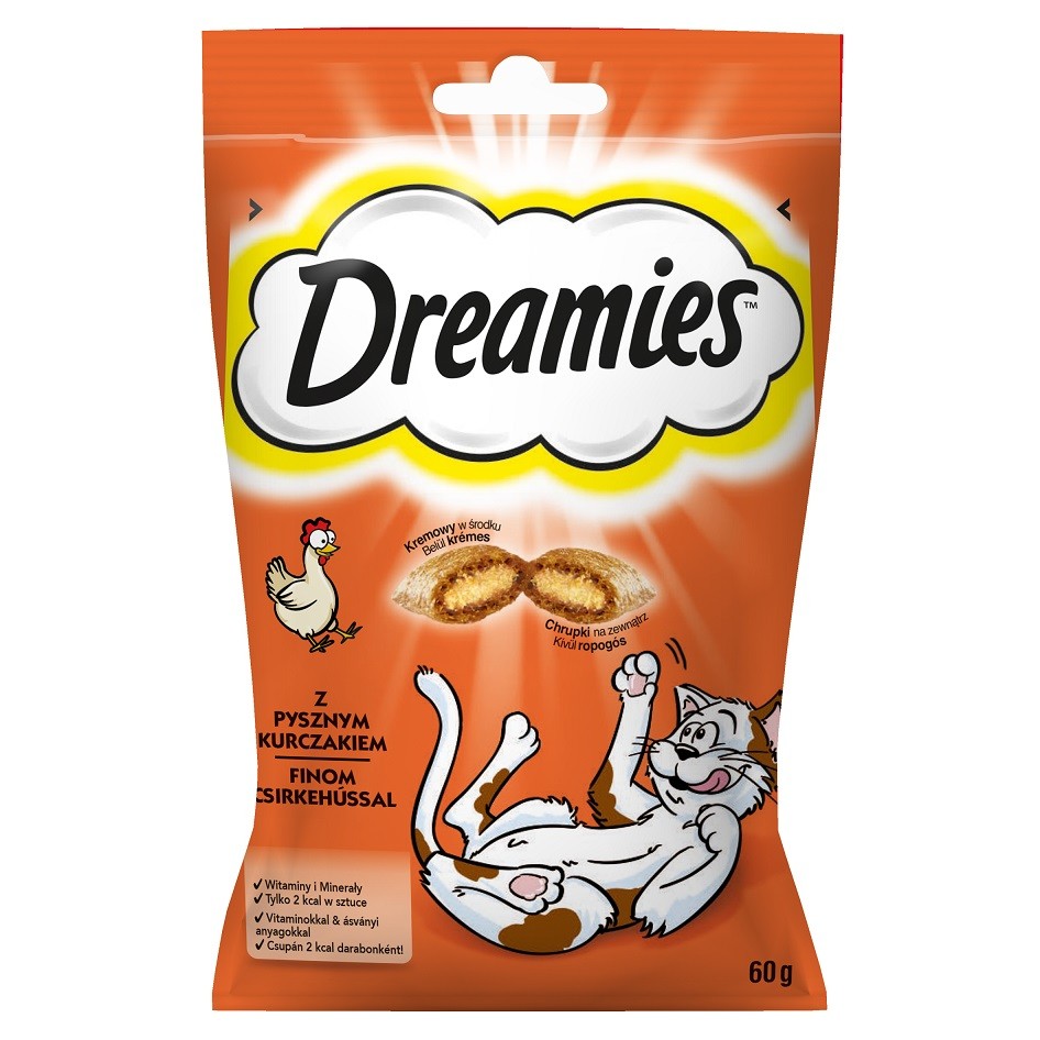 DREAMIES 15g - Kattgodis med utsökt kyckling - Fera.se