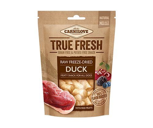 CARNILOVE RAW Freeze-dried anka med röda frukter Anka med röda bär 40 g - Fera.se